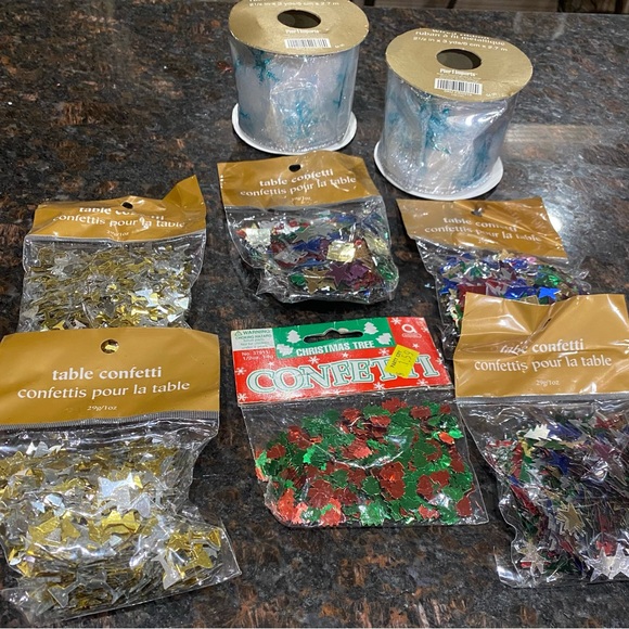 Pier 1 | Holiday | Snowflake Ribbon And Confetti | Poshmark